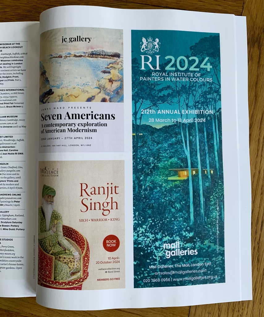 Look out for our forthcoming exhibition advert in the current RA ...