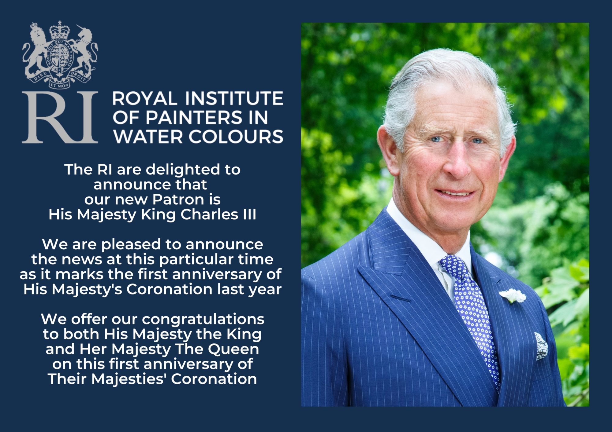 Our new Patron, His Majesty King Charles III – Royal Institute of ...