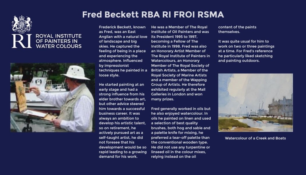 Fred Beckett RBA RI FROI RSMA – Royal Institute of Painters in Water ...